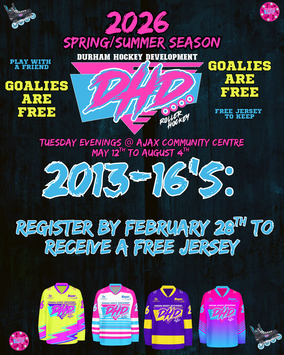 DHD Roller Hockey Spring/Summer 2026 League for 2013 to 2016's – Durham ...